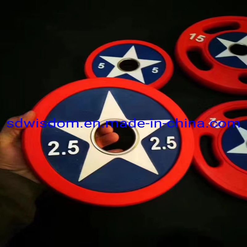 Fitness Weight Lifting Disc Plate Gym Rubber Olimpic Plates Captain ...